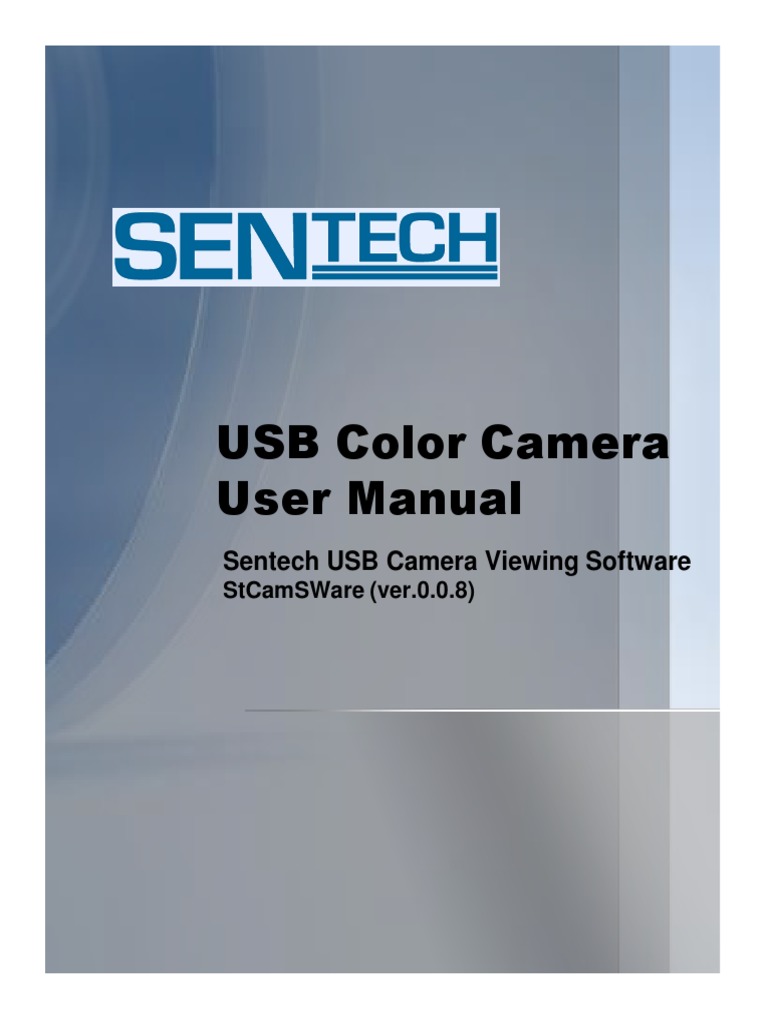 USB Color Camera User's Manual StCamSWare Ver 8 | PDF | Installation ...