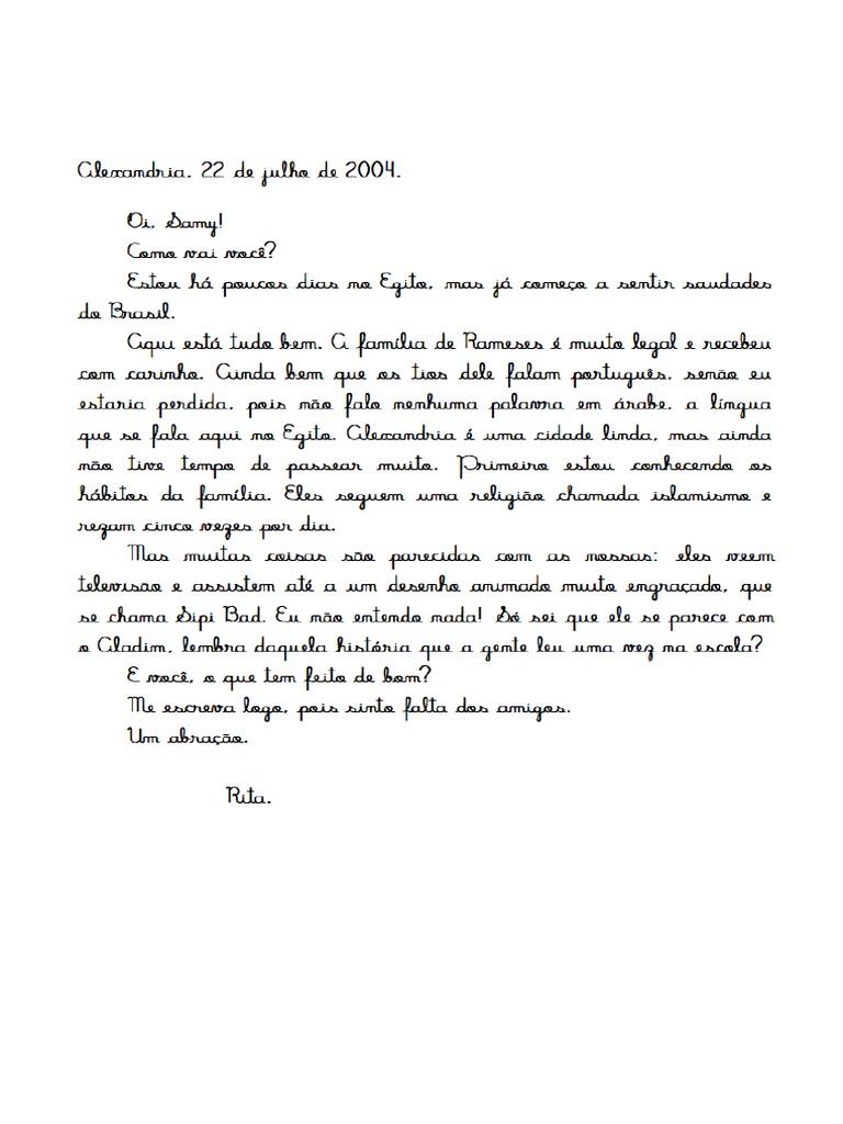 Cartas - Exemplos | PDF