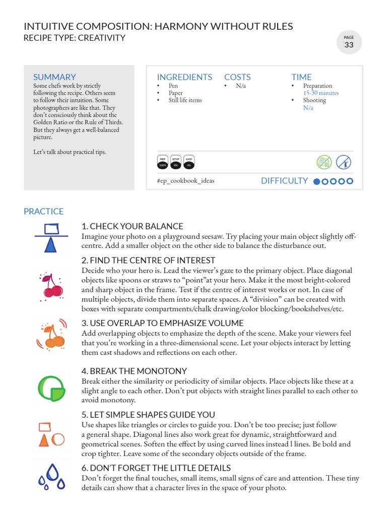 03 Intuitive Composition Recipe Card | PDF | Composition (Visual Arts ...