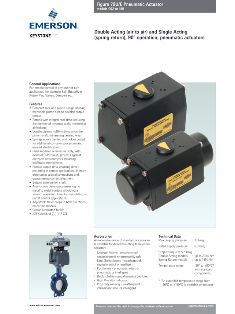 Pneumatic Actuator, Keystone, F79U | PDF