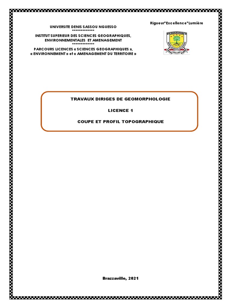 TD Geomorphologie Udsn | PDF | Latitude | Longitude