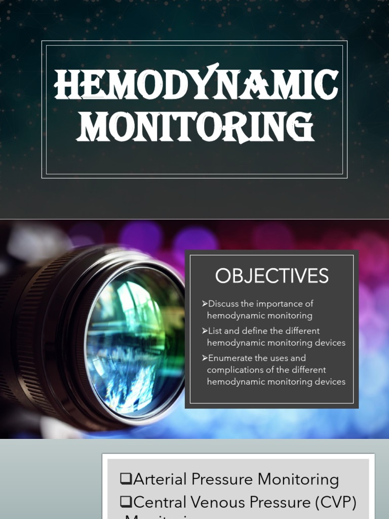 5 Hemodynamic Monitoring | PDF | Blood Pressure | Heart