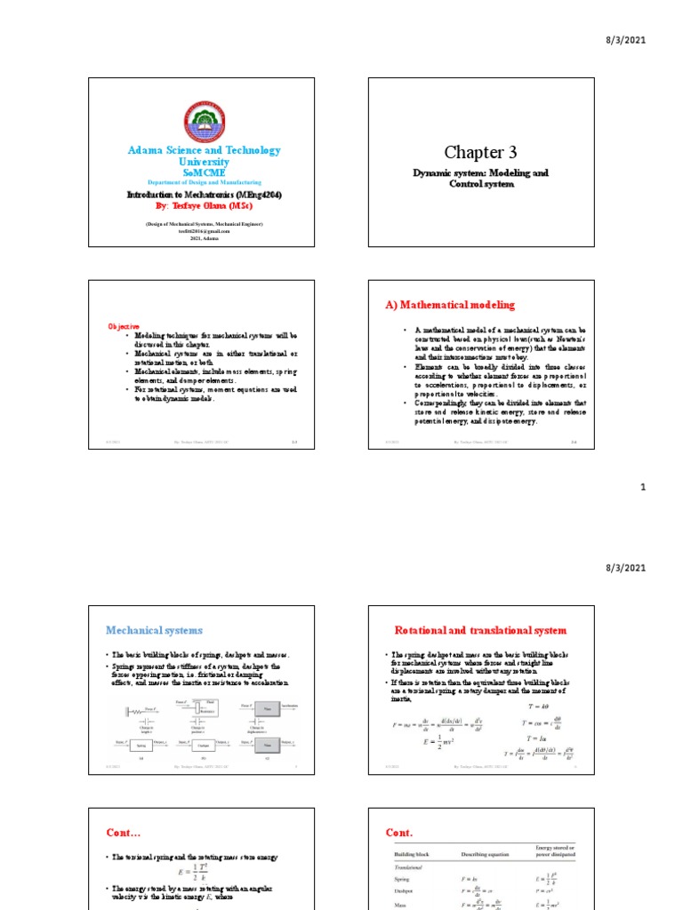 Chapter 3 - Dynamic System and Control | PDF | Amplifier | Control Theory
