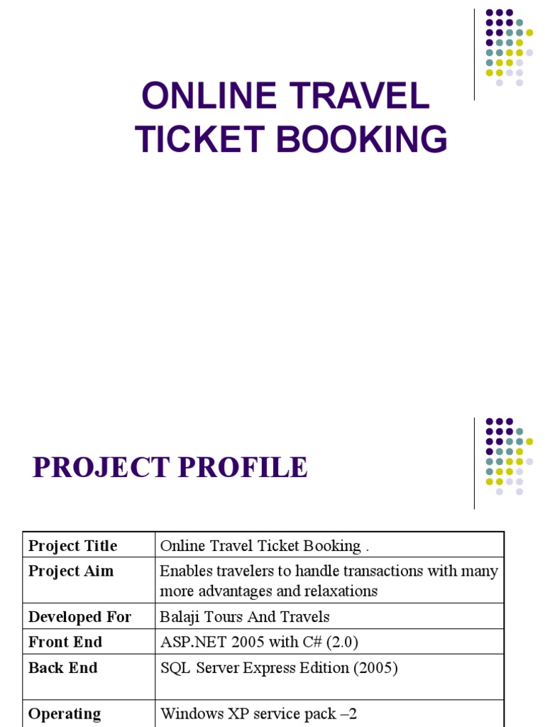 Online Travel Ticket Booking | PDF | Software Testing | Feasibility Study
