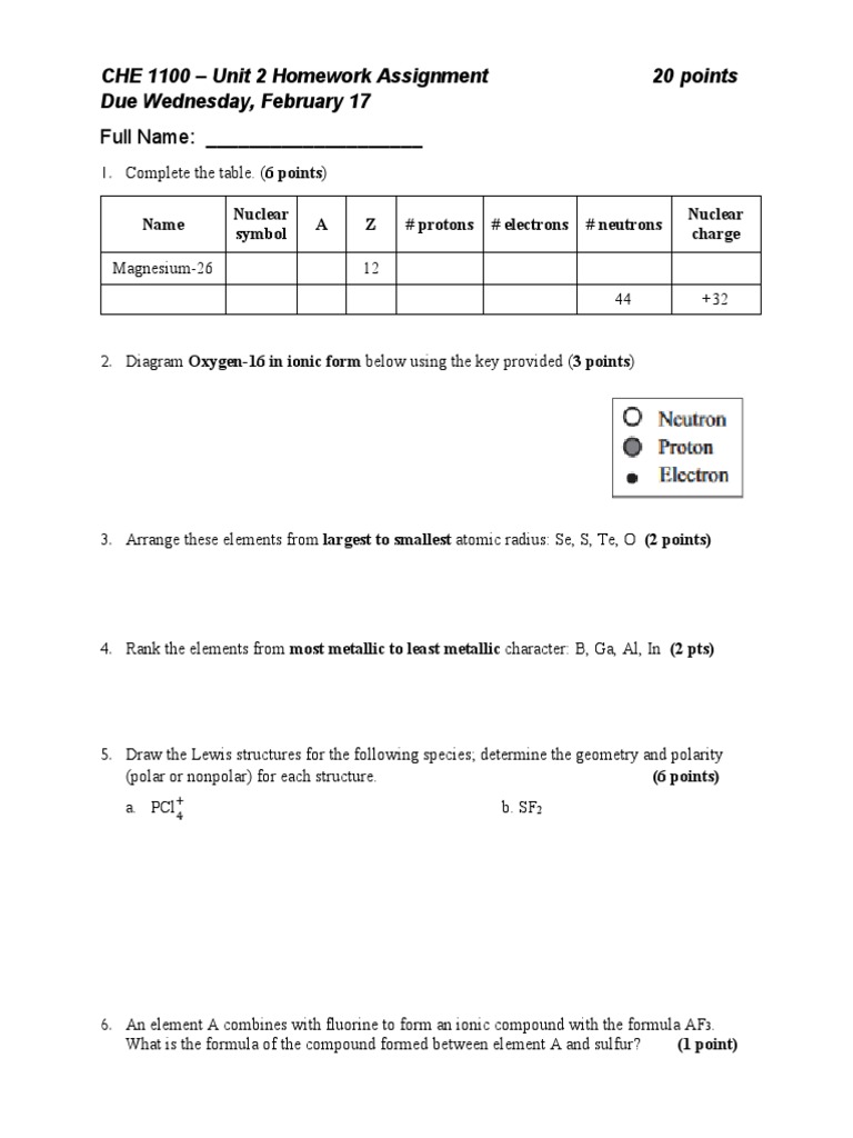 Unit 2 - Homework Assignment-2 | PDF | Science & Mathematics