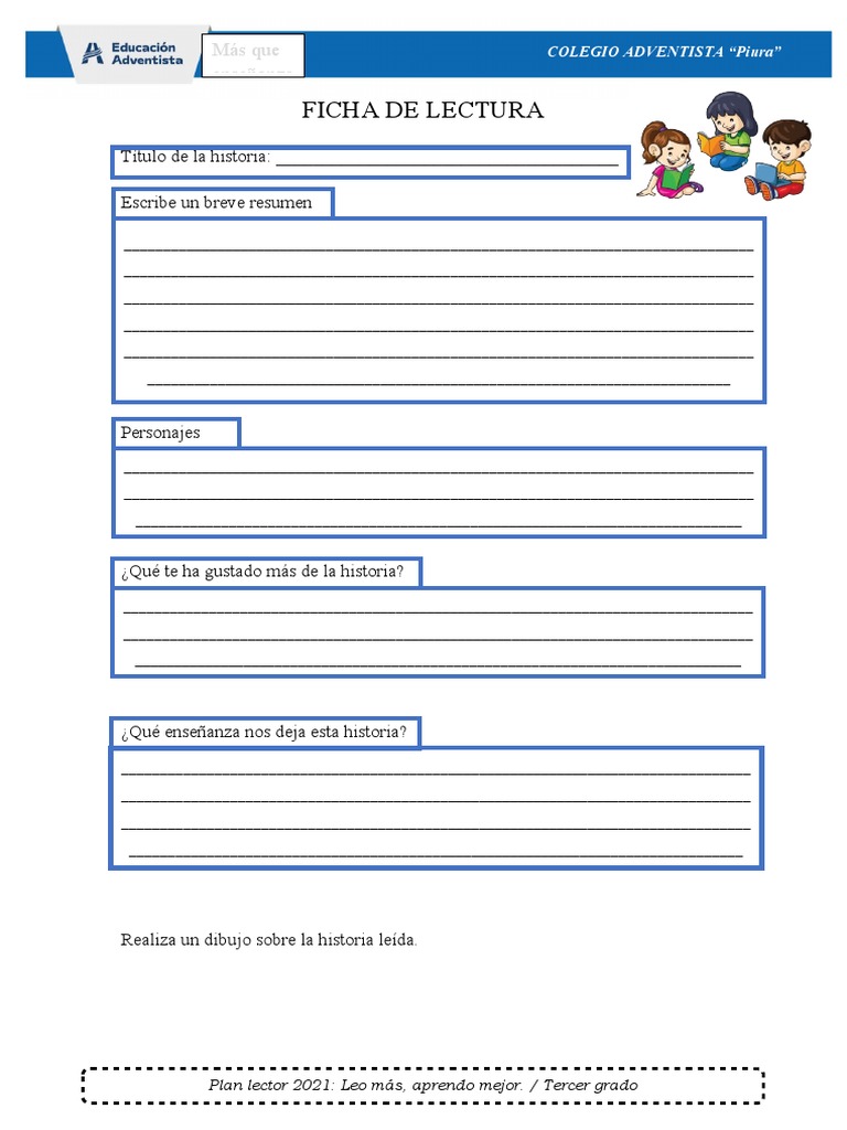 FICHA DE LECTURA Plan Lector | PDF