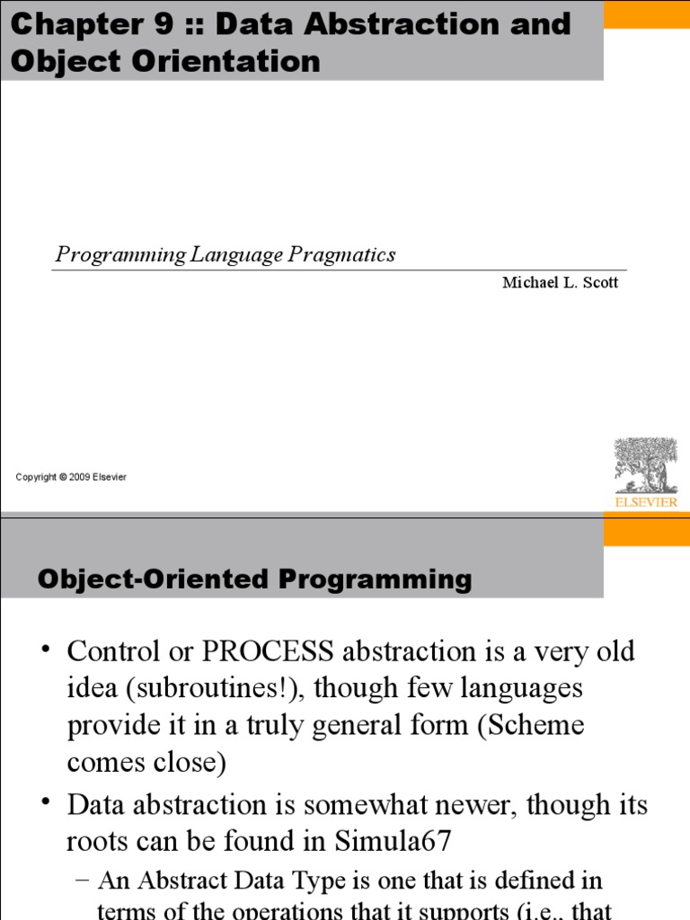 9 Data Abstraction And Object Orientation Pdf Class Computer Programming C