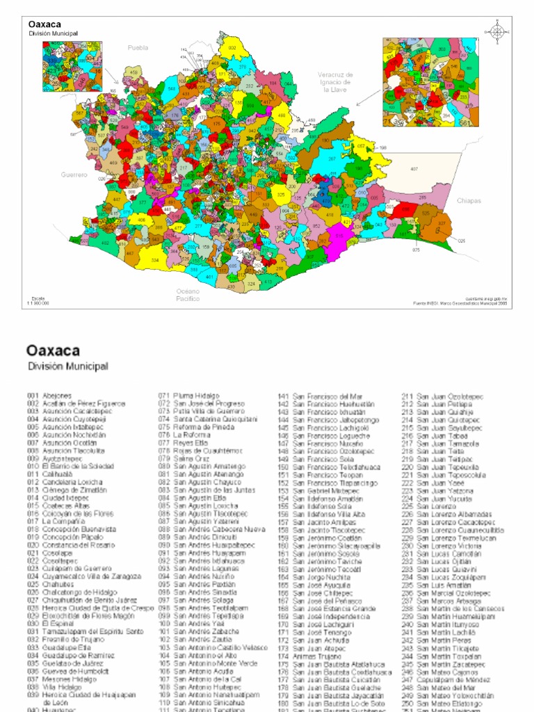 Mapa Oaxaca Municipios | PDF