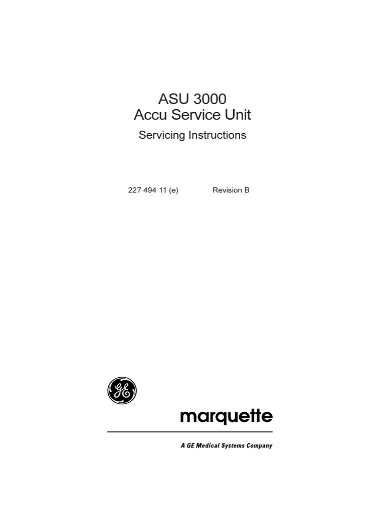 ASU 3000 Accu Service Unit: Servicing Instructions | PDF | Fuse ...