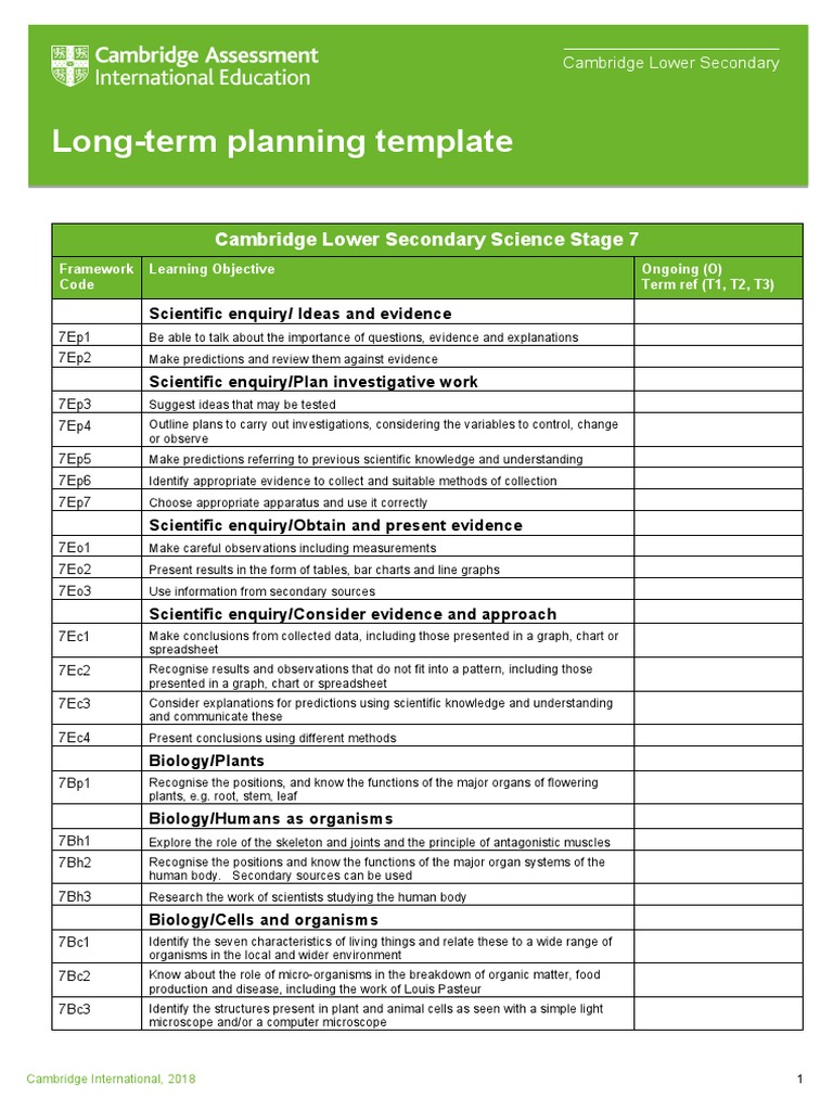 Cambridge Science Curriculum Guide | PDF | Science | Scientific Method