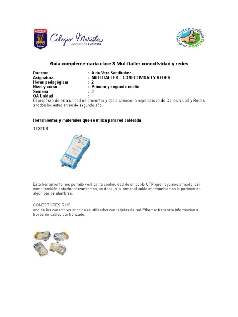Guía Complementaria Clase 3 Multitaller Conectividad y Redes | PDF | Informática ...