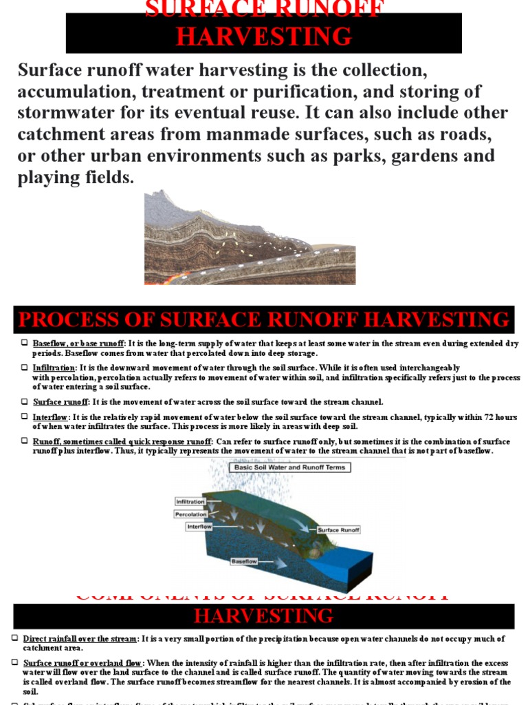 Surface Runoff Harvesting | Download Free PDF | Surface Runoff | Stream