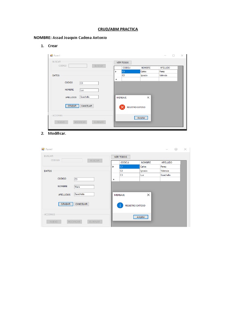 Managing Client Data with CRUD Operations | PDF | Information ...