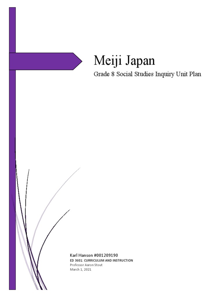 Meiji Japan: 8th Grade Social Studies Unit | PDF | Identity (Social ...