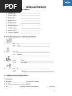 Verbos Reflexivos - Ejercicios | PDF