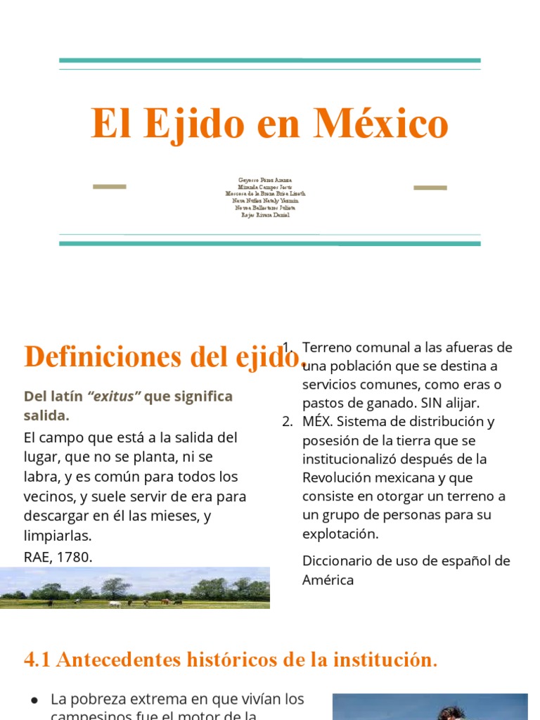 Ejido en México U4 | PDF | Propiedad | Economias