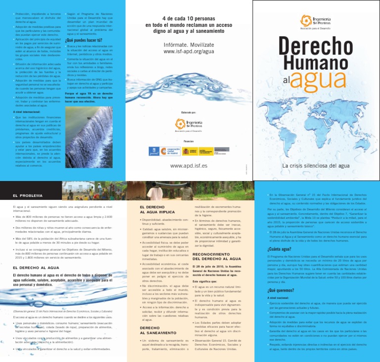 Triptico Agua Final | PDF | Agua | Saneamiento