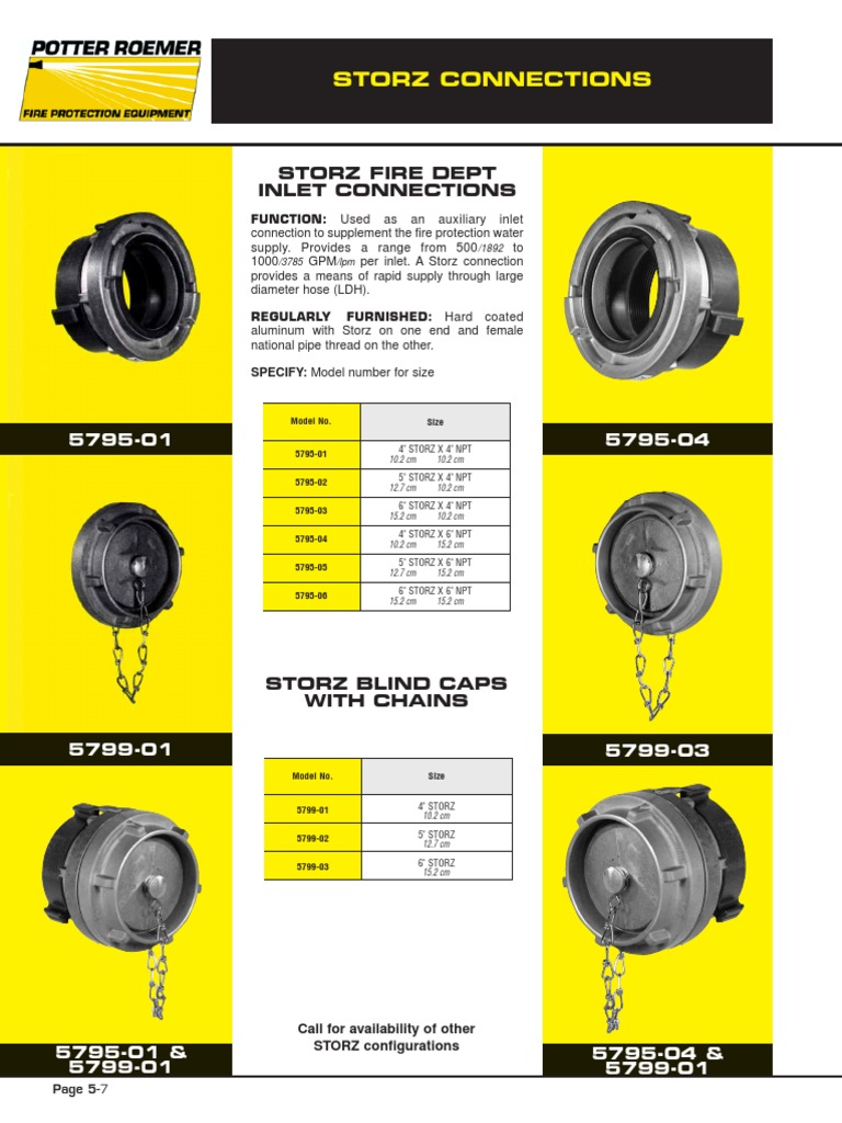 Storz Fire Department Connection Details | PDF