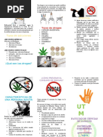 Triptico Prevención de Las Drogas | PDF | La dependencia de sustancias | Drogas