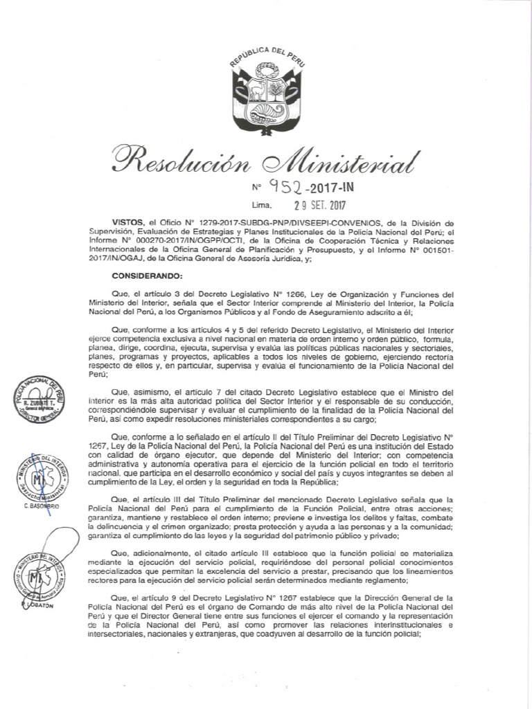 Convenio CNPC Peru S.A. y PNP | PDF