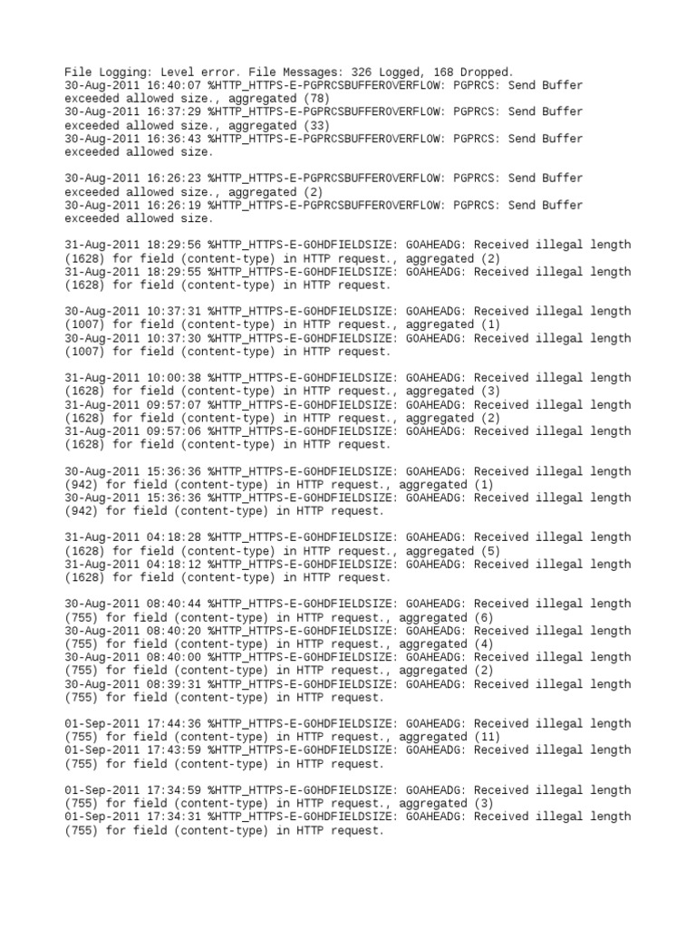 File Logging Errors and Warnings | PDF | Hypertext Transfer Protocol | Information Technology
