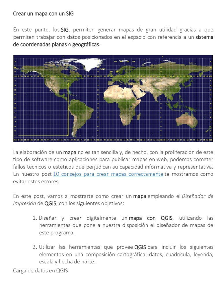 Crear Un Mapa Con Un SIG - JLDM | PDF | Sistema de información ...