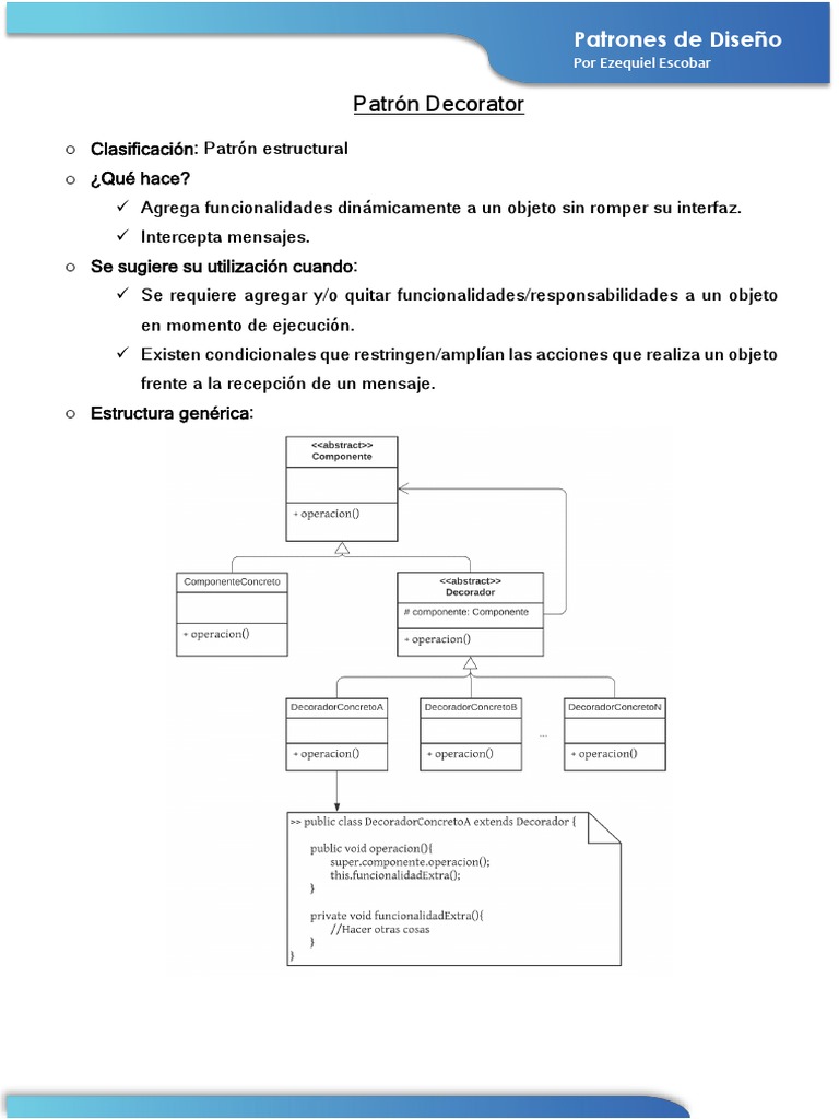 Patrón Decorator | PDF