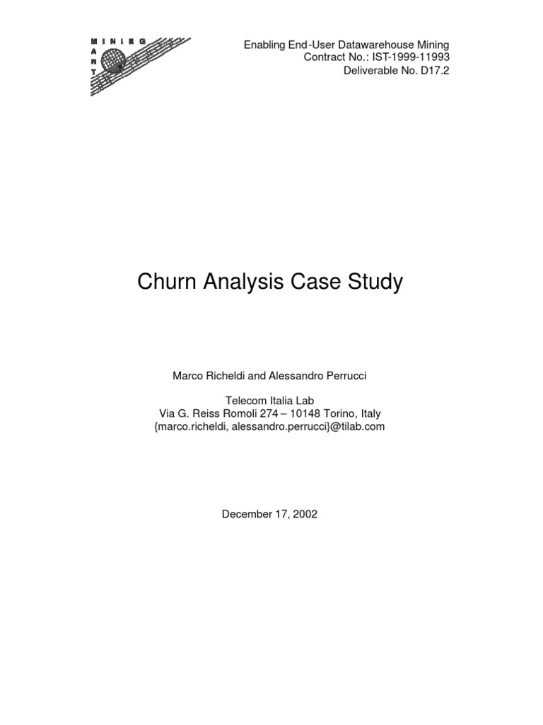 Churn Analysis | PDF | Data Mining | Competition