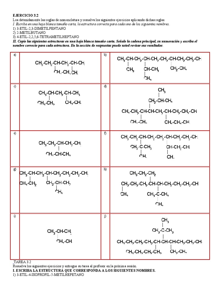 EJERCICIO 3 Alcanos | PDF