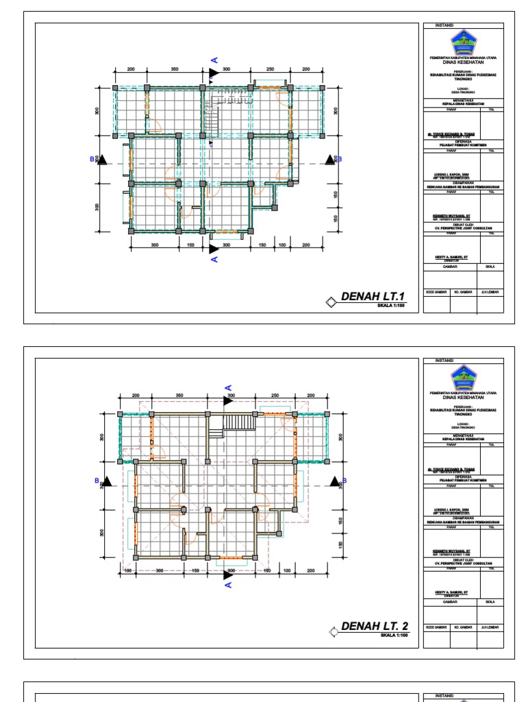 Denah Lt.1: Dinas Kesehatan 200 350 300 250 200 | PDF