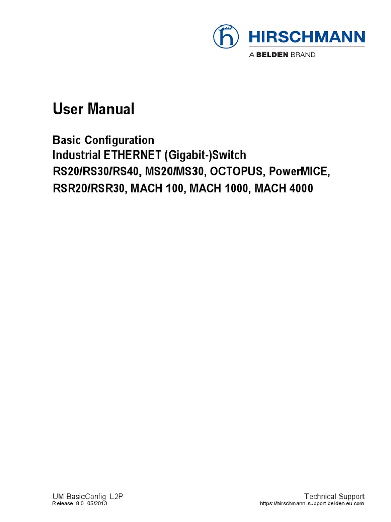 Hirschmann RS20 | PDF | Ip Address | Command Line Interface