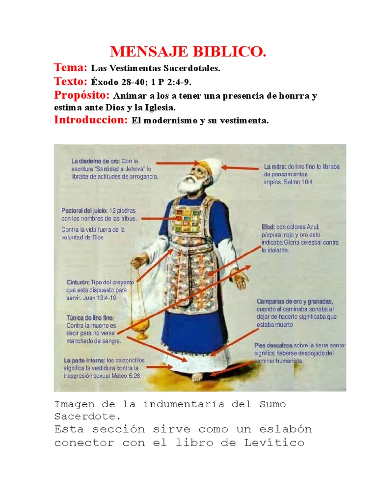 Mensaje Biblico. La Vestimenta Del Cristiano | PDF | Sacerdote | Cristo ...