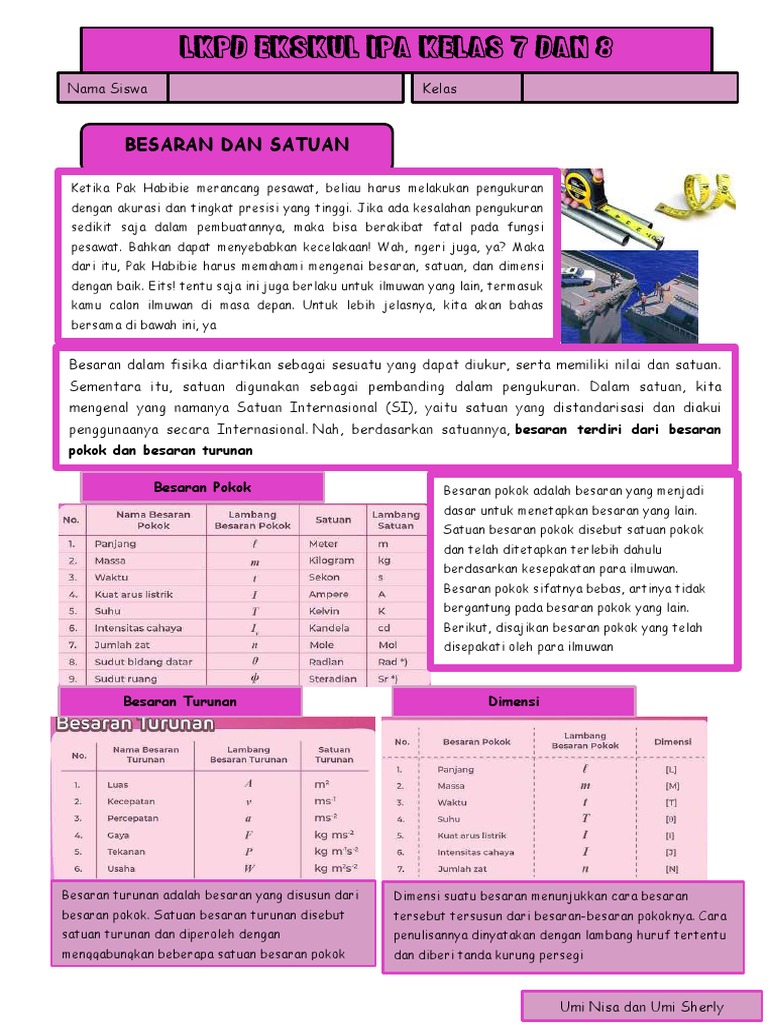 LKPD IPA Kelas 7 & 8 | PDF