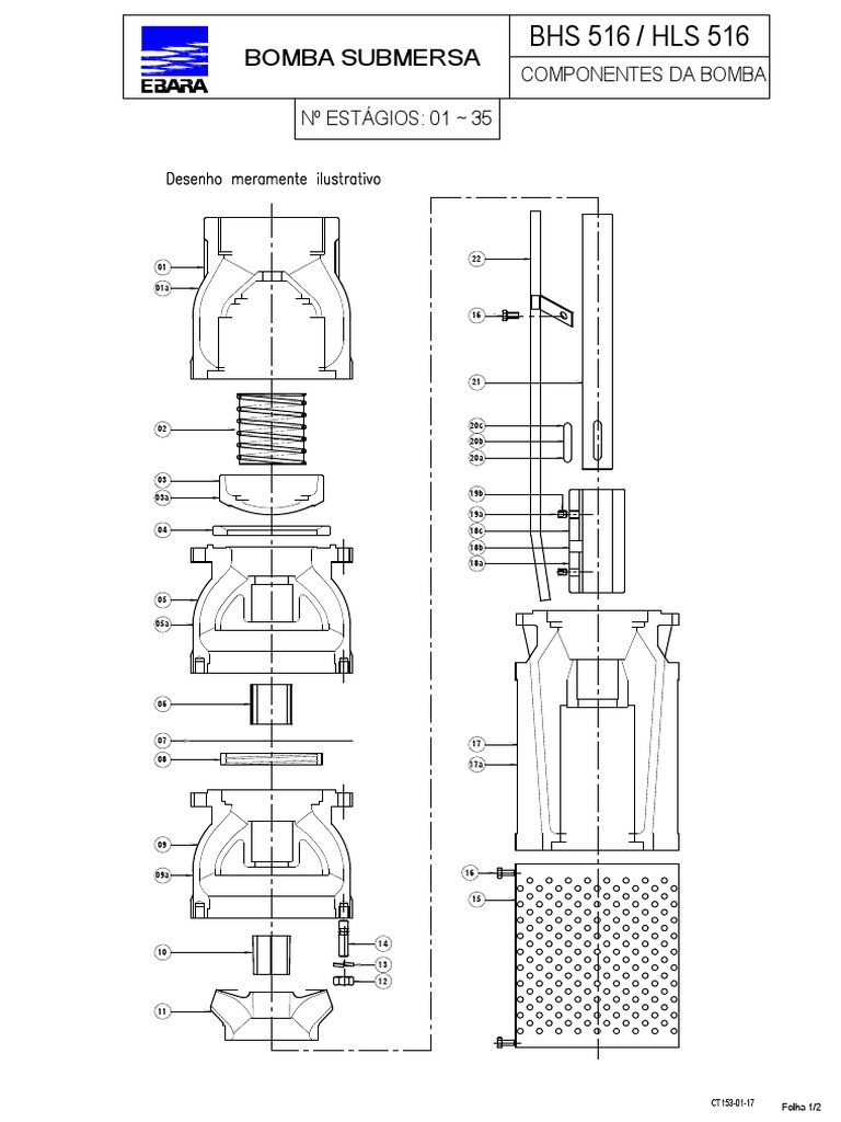 CT153-01-17 Vista Explodida BHS 516 - HLS 516 | PDF