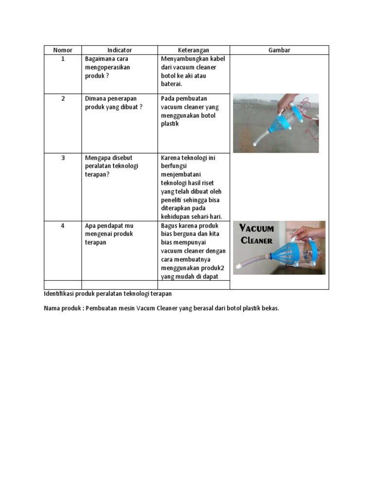 Vacuum Cleaner Botol | PDF