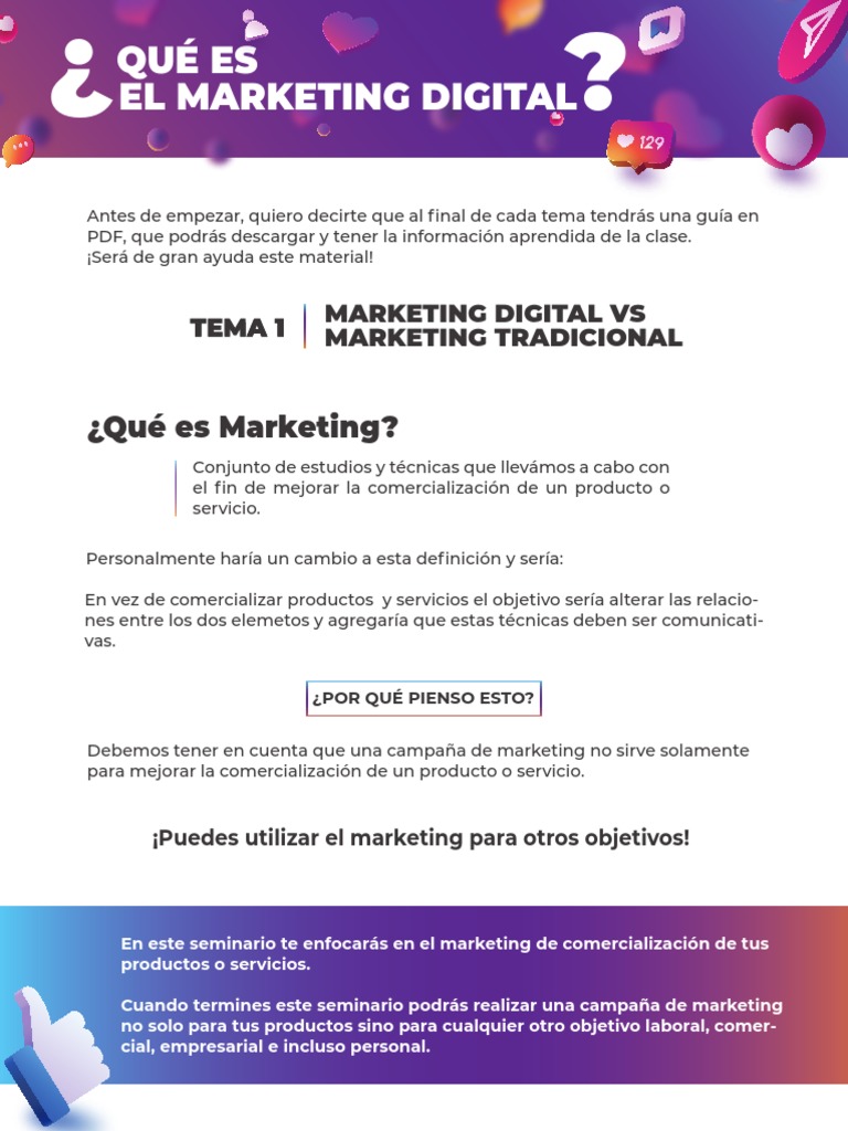 Tema 1. Marketing Digital Vs Marketing Tradicional | PDF | Marketing | Publicidad