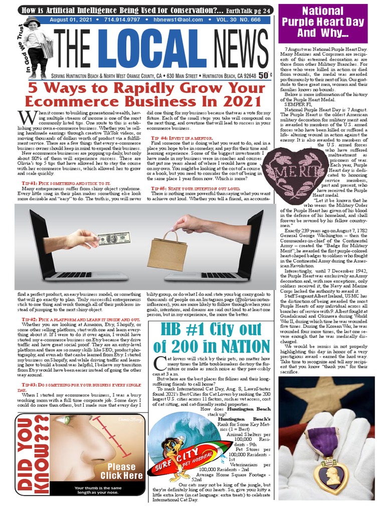 The Local News, August 01, 2021 W/ Website Links | PDF