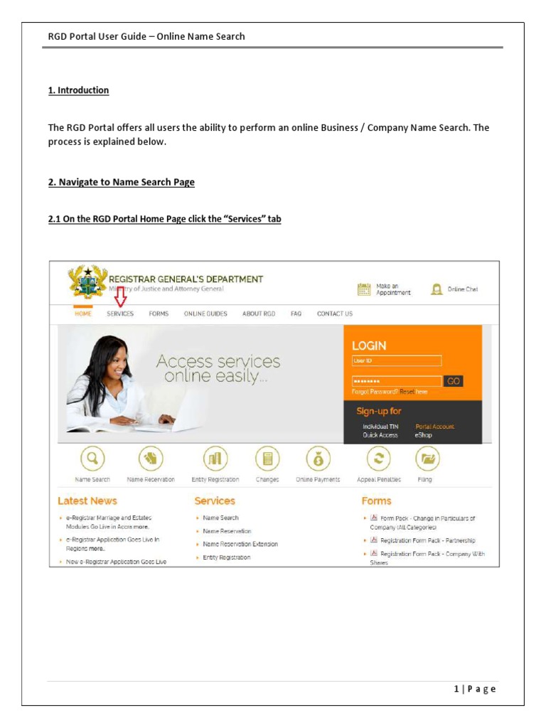 RGD Portal User Guide - Name Search 002 | PDF | Computers