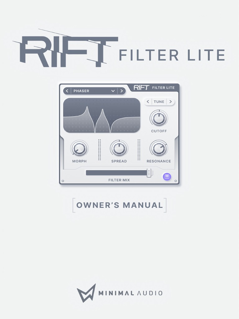 RIFT Filter Lite - Manual | PDF | Filter (Signal Processing) | Pitch (Music)