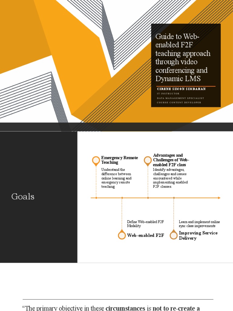 Guide To Web-Enabled F2F Teaching Approach Through Video Conferencing ...
