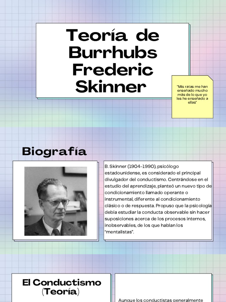 Teoría de Skinner | PDF | Sicología | Comportamiento