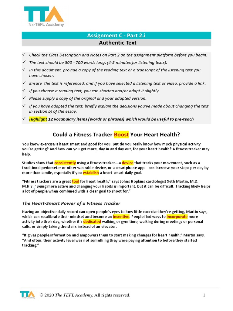 Authentic Text: Assignment C - Part 2.i | PDF | Cyberspace | Computing