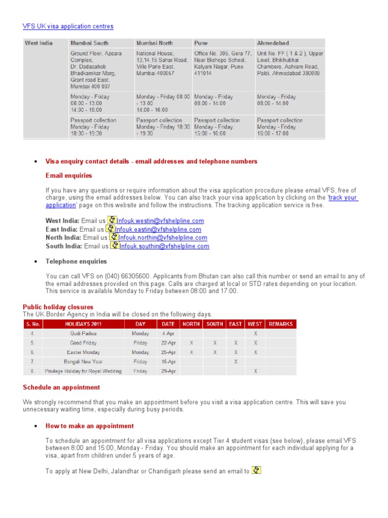 VFS UK visa application centres | Travel Visa | Government And Personhood
