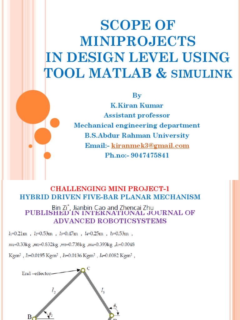 Simulink and Matlab For Mechanical Engin | PDF