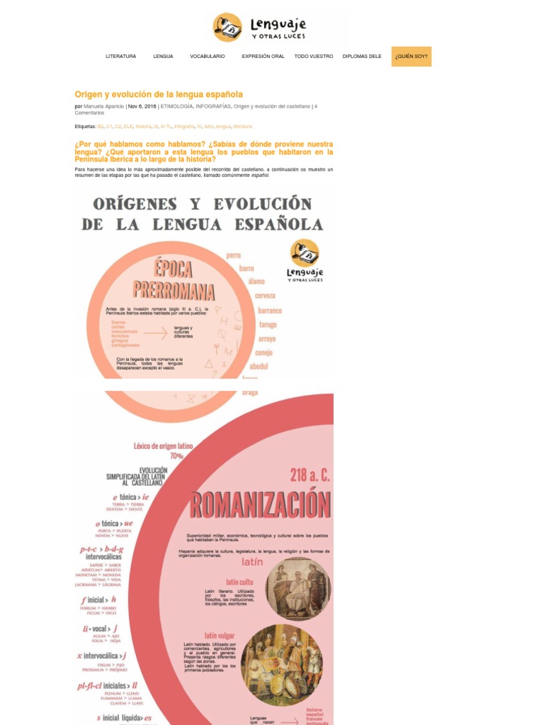 Origen y Evolución de La Lengua Española | PDF