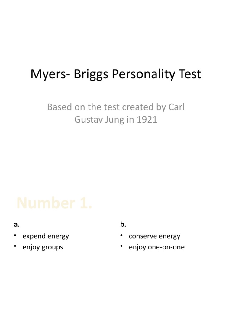 Myers-Briggs Personality Test Overview | PDF | Self-Improvement