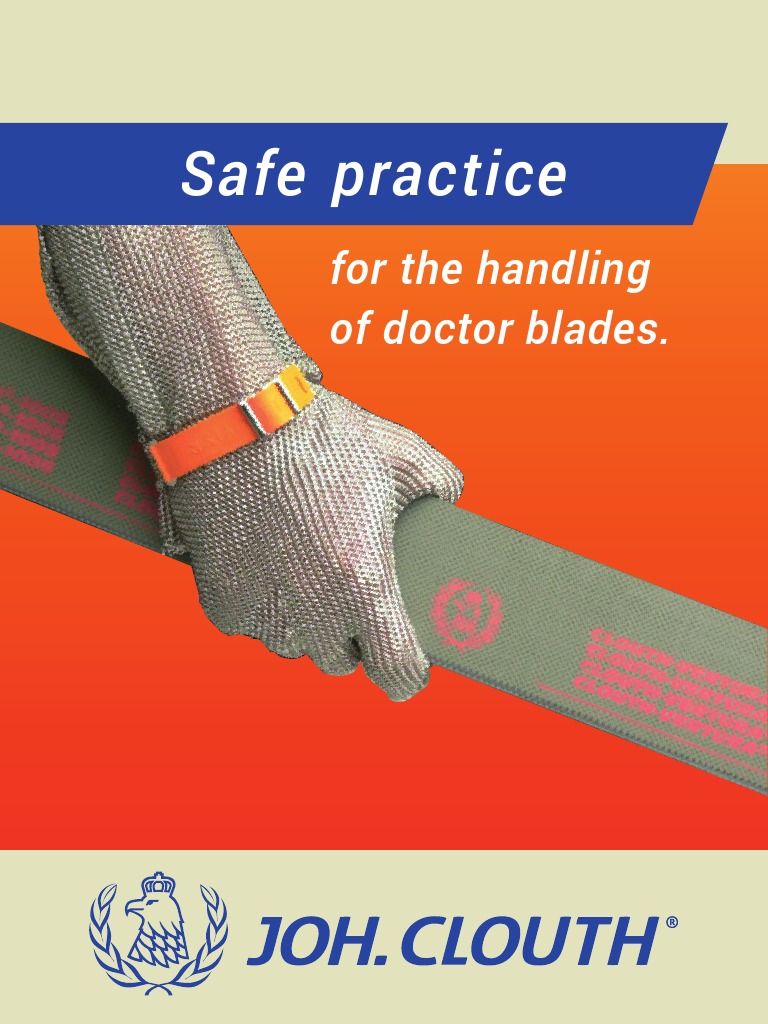JOH CLOUTH - Safe Practice For The Handling of Doctor Blades | PDF ...