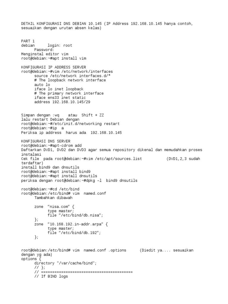 DNS Dan Web Server Debian 10 | PDF | Komputer