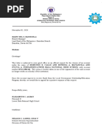 Request Letter Request Borrow Chairs | PDF