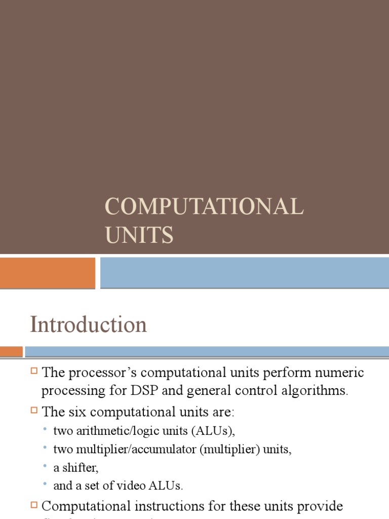 Blackfin Computational Units | PDF | Central Processing Unit | Systems ...